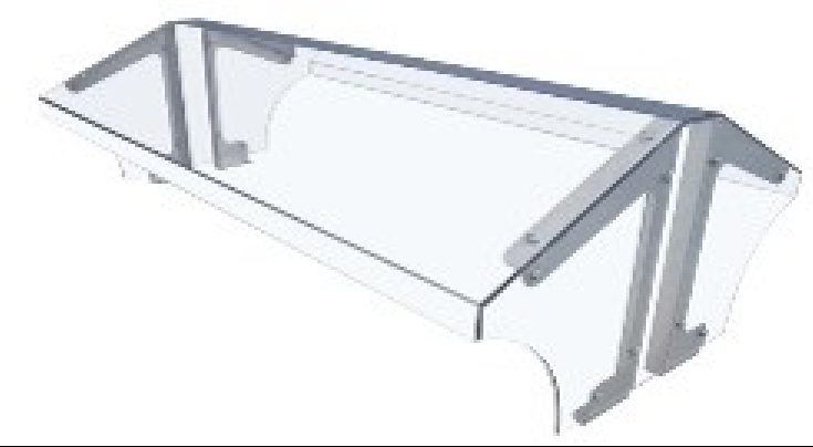 Centurion Double Side Acrylic Sneeze Guard - Master Chef
